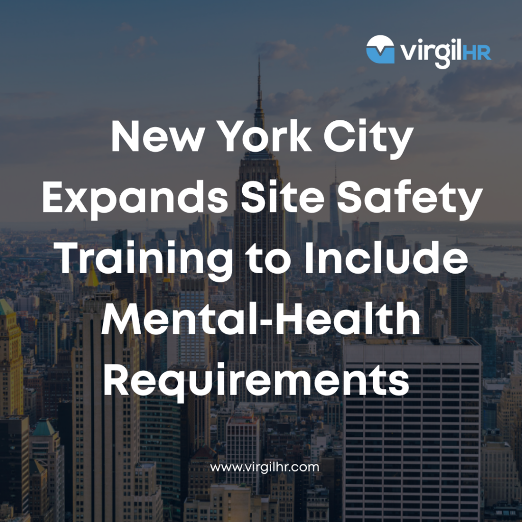 New York City Expands Site Safety Training to Include Mental‑Health ...